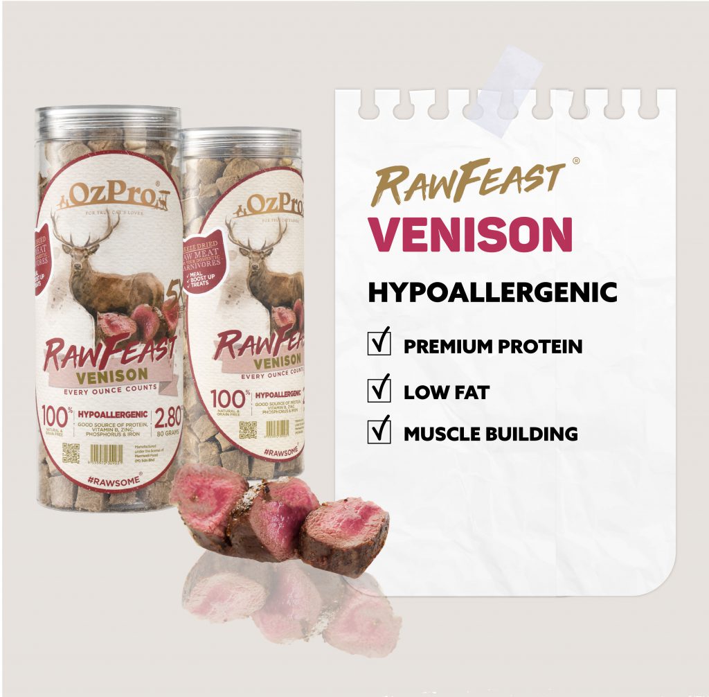RawFeast Freeze Dried Booster Sample Pack – Venison (5g) – OzPro Pets