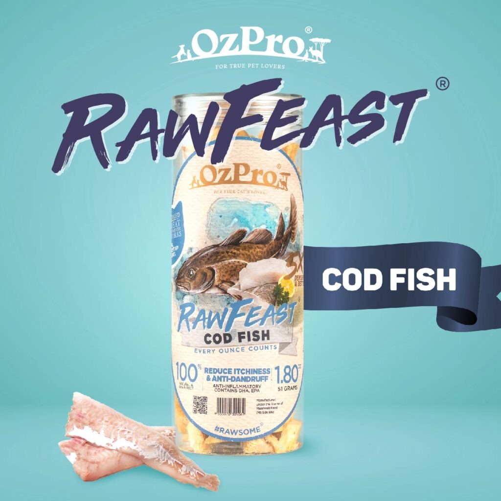RawFeast Freeze Dried Booster – Cod Fish (51g) – OzPro Pets