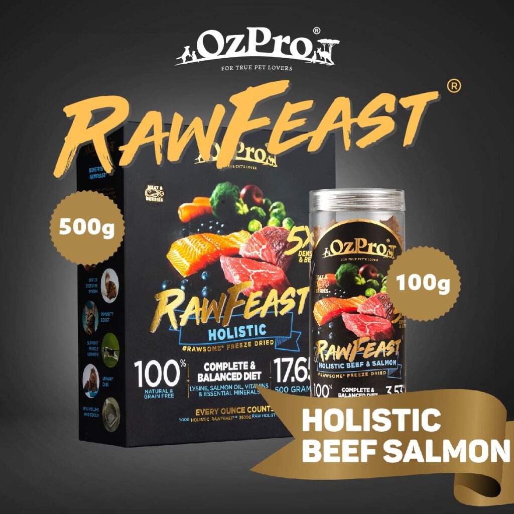 RawFeast Freeze Dried – Signature Holistic Beef Salmon – OzPro Pets